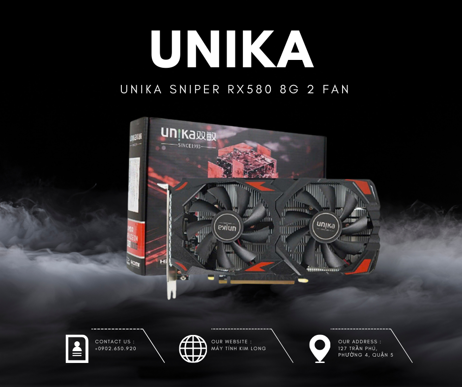VGA UNIKA RADEON RX 580 SNIPER 8GD5 V2 | MaytinhKimLong.com