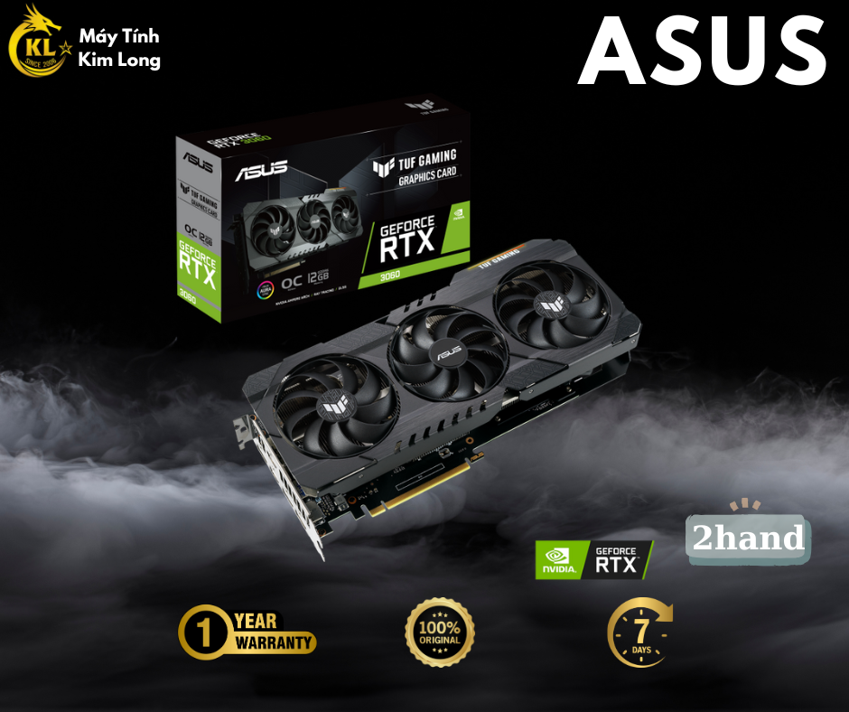 VGA Asus RTX 3060 12GB GDDR6 TUF Gaming V2 LHR (TUF-RTX 3060-12GB-V2 ...