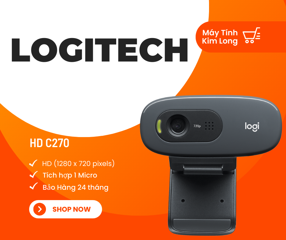 Webcam Logitech HD C270 | MaytinhKimLong.com