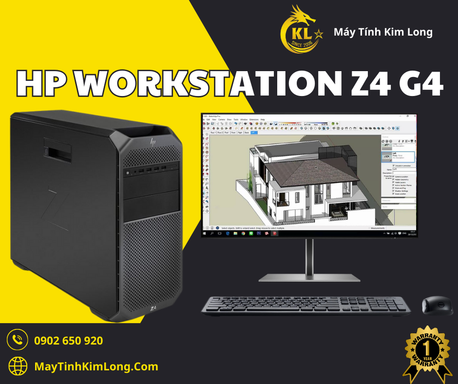 Máy trạm HP workstation Z4 G4/W-2135/Ram 16GB/SSD 512GB/VGA RTX 3050 ...