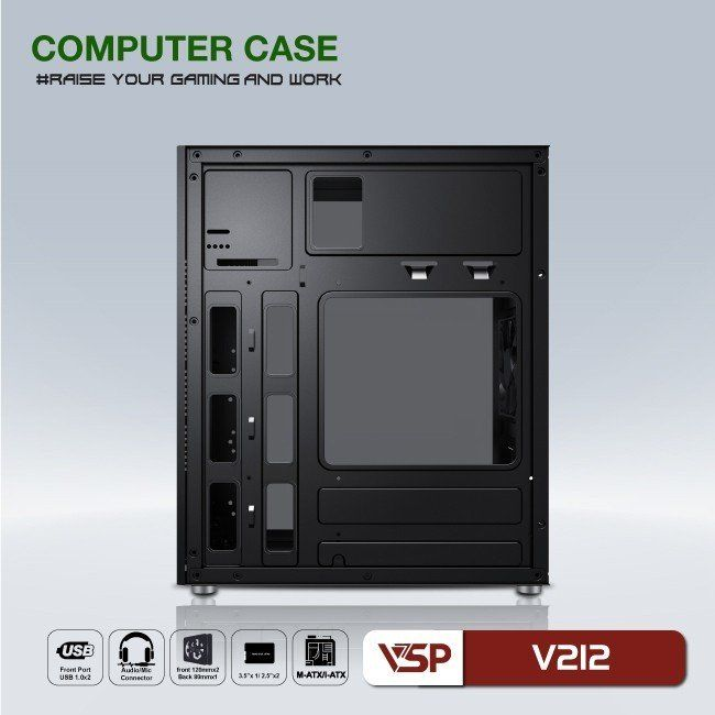 Thùng máy Case VSP V212 (Đen) | MaytinhKimLong.com